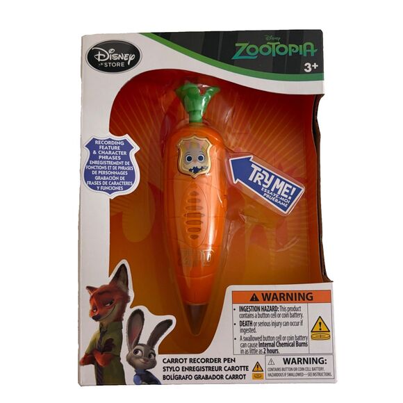 Disney | Toys | Disney Zootopia Carrot Recorder Pen Toy Recorder ...